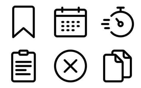 User Interface Icon Pack Black Outline 25 Svg Icons