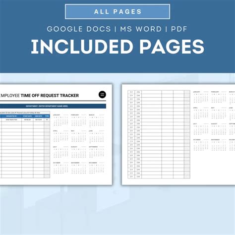 Employee Time Off Request Tracker 2024 Probiztemplates