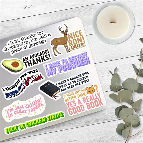 Vine Sticker Bundle 3 9 Stickers Vine Humour Vine Sticker Pack Etsy