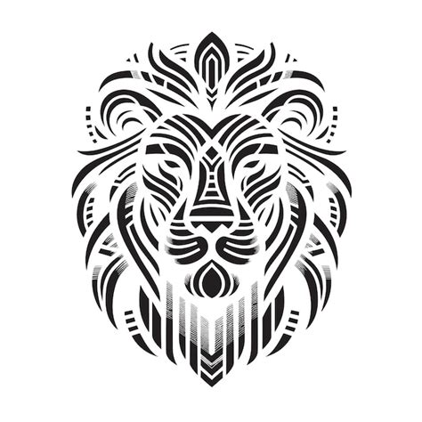 Lion Head Stencil Simple