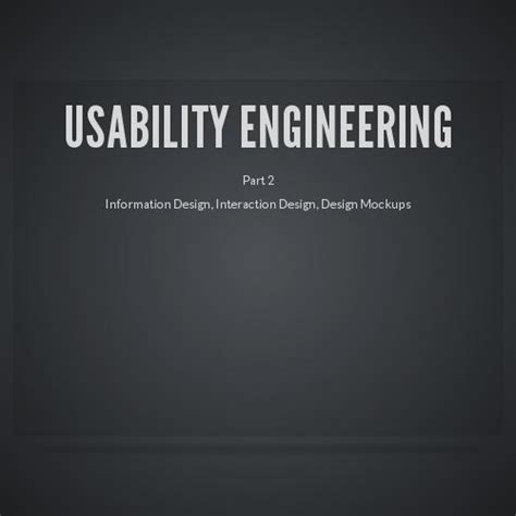 Usability Engineering