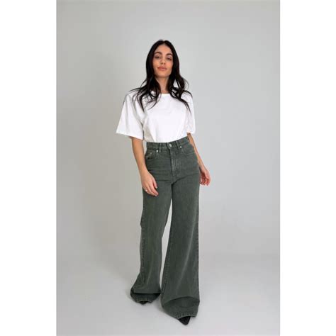 Flare Fit Πολύ Ψηλόμεσο Τζιν Priscilla Χακί No Thinkin