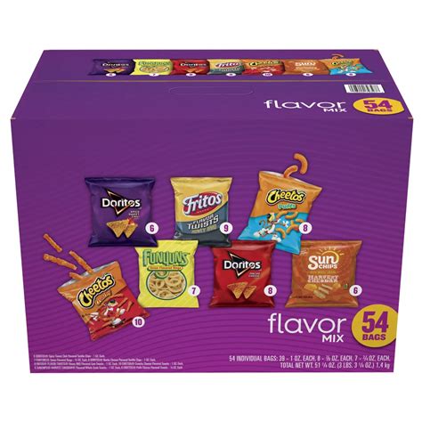 Frito Lay Flavor Mix Variety Pack 54 Count Costco
