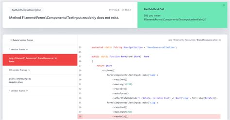 form how to add readonly attribute to text field · filamentphp