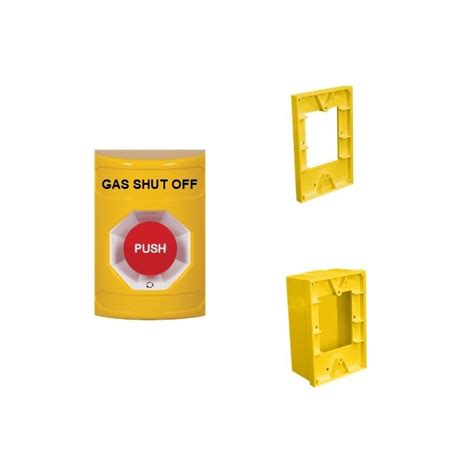 Sti Europe Yellow Push Button Gas Shut Off Custom Label