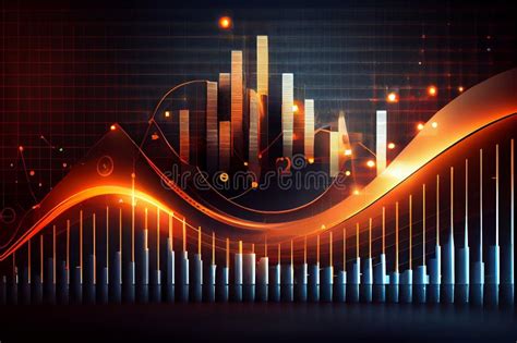 Futuristic Finance Data Analytics Graphic Concept Generative Ai Stock Illustration