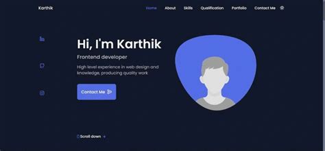 Karthik S On Linkedin Portfolio Webdevelopment Html Css Javascript Responsivedesign