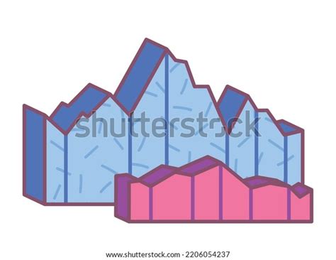 two graphs icon statistics information diagrams stock vector royalty