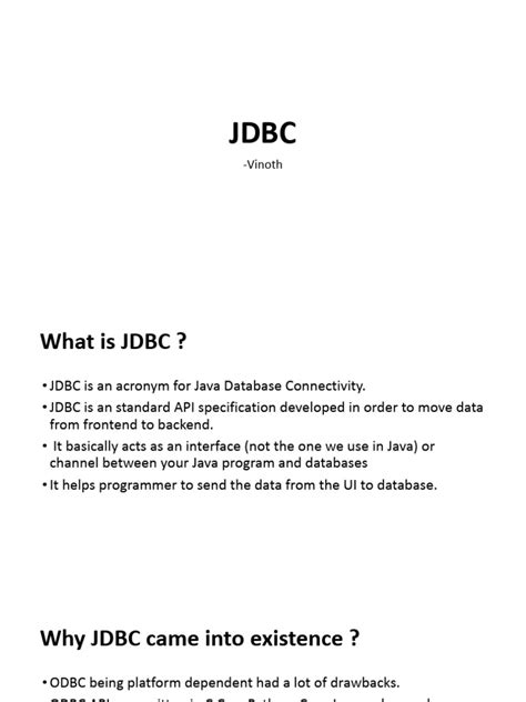 Understanding Jdbc Java Database Connectivity Pdf