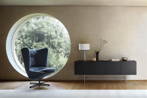 Rubycon Sideboard Version With Door And Gold Lacquered Base Architonic