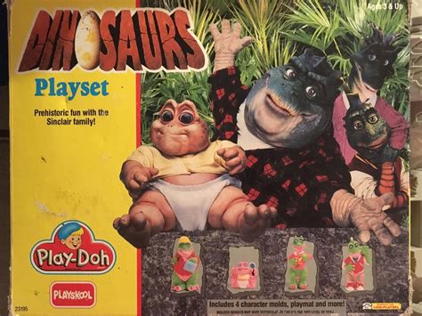Dinosaurs Play Doh Vintage Play Set Playskool 1992 Rare Nice Tv Molds