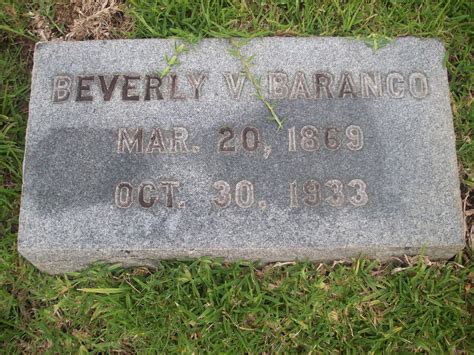 Beverly Victor Baranco 1869 1933 Find A Grave Memorial