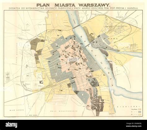 Warsaw Map Printable Detailed Map Poster Vector And Photo Free Trial