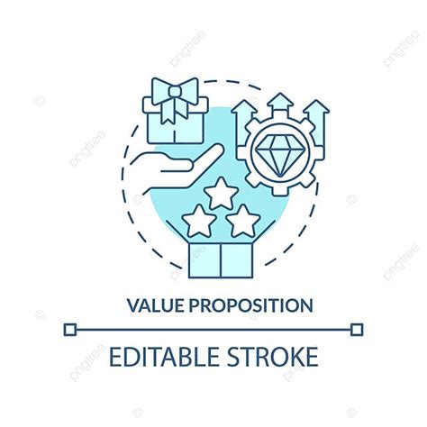Value Proposition Turquoise Concept Icon Model Drawing Illustration Vector Model Drawing