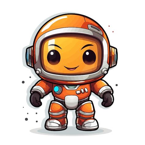 Premium Vector Cute Little Cube Shape Robot