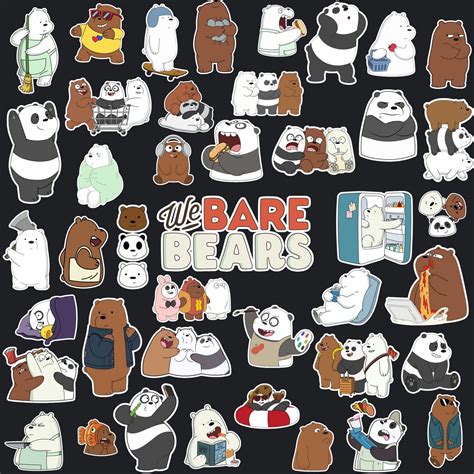 We Bare Bears Digital Sticker Etsy