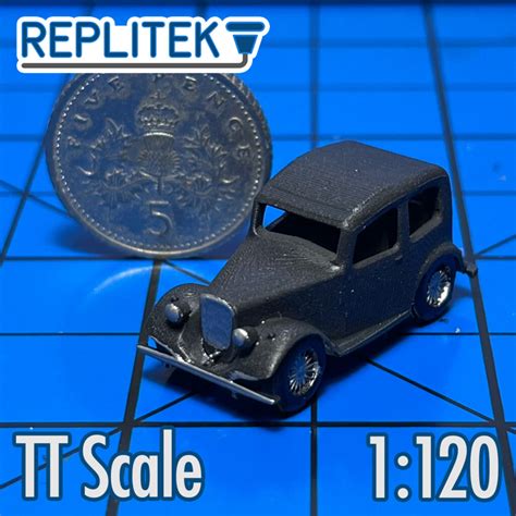 Tt Gauge 1937 Austin Seven Ruby Grey Replitek