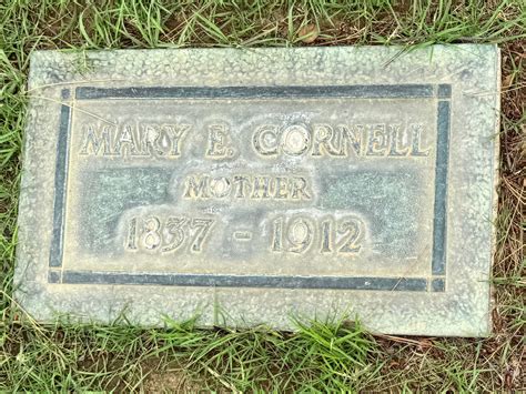 Mary E Cornell 1837 1912 Find A Grave Memorial