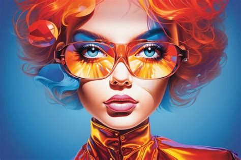 Emotion Portrait Glasses Comics Premium Ai Generated Image