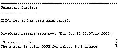 Uninstalling Cisco IPICS Cisco IPICS Server Software Cisco Systems