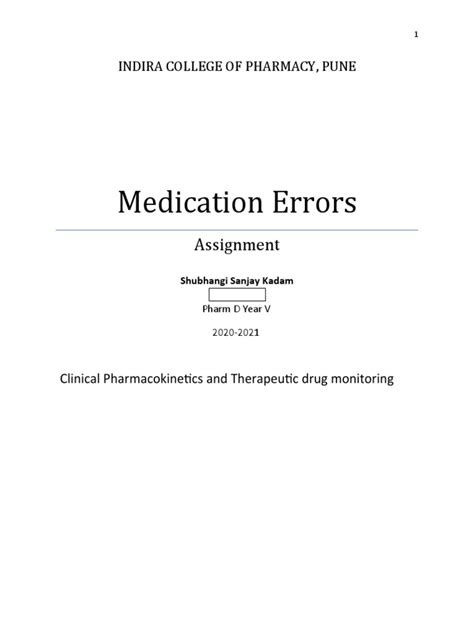Medication Errors Unduh Gratis Pdf Medical Prescription Medical Error