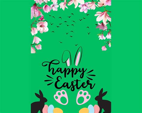 Happy Easter Digital Poster Instant Download Printable A4 Etsy