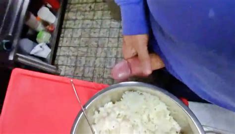 Food Cum And Piss Perv Food Worker Blows His Load