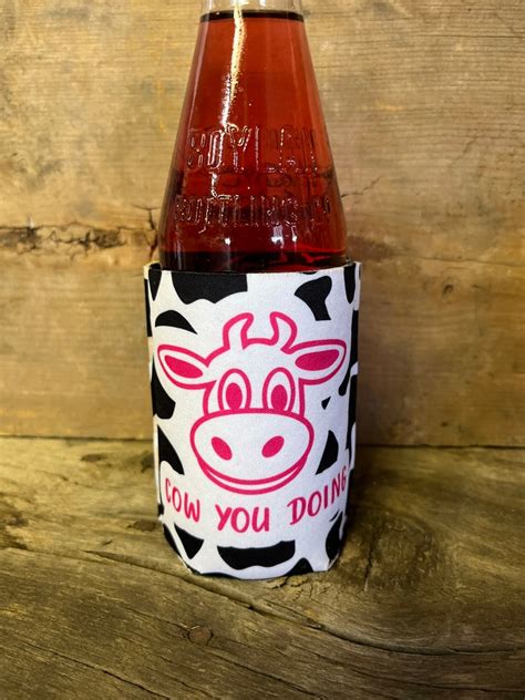 Cow You Doing Cow Print Can Cooler Funny Ts Cow Lover Koozie