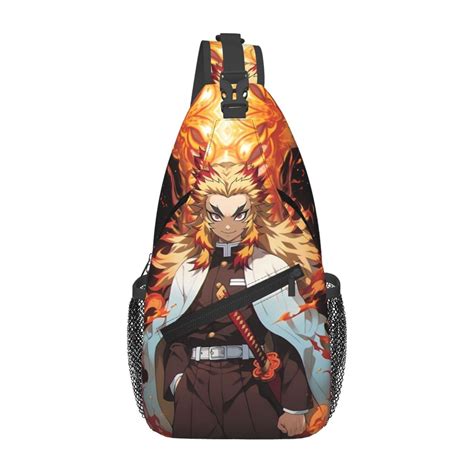 Demon Slayer Kyojuro Rengoku Sling Bag Crossbody Sling Backpack Chest