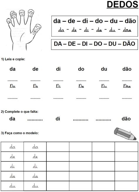 18 Ideias De Da De Di Do Du Atividades Letra E Atividades Educativas De