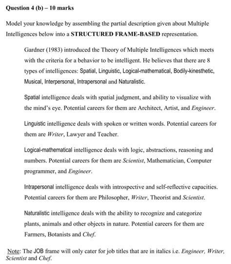 Solved Question 4 B 10 Marks Model Your Knowledge By