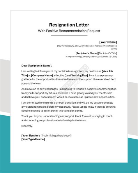 40 Impactful Resignation Letter Templates In Ms Word Format