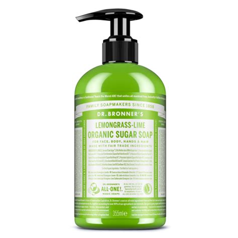Köp Dr Bronners Organic Sugar Soap Lemongrass Lime 355 Ml Meds Apotek