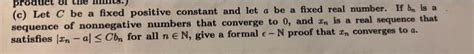 Solved Proc C Let C Be A Fixed Positive Constant And Let A