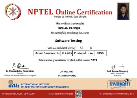 Softwaretesting Nptel Rohan Kanojia