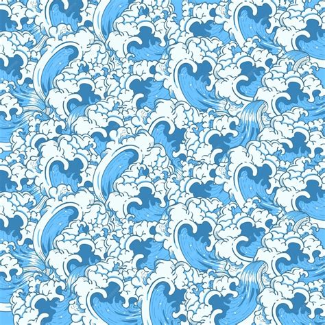 Premium Vector Blue Ocean Wave Vector Background