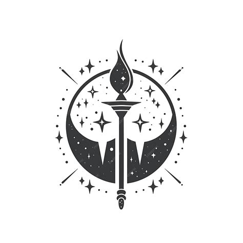 Premium Photo Design Of Mage Logo With Magical And Mystical Shape Decorated With Wan Creative