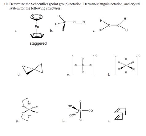 Solved Determine The Schoenflies Point Group ﻿notation
