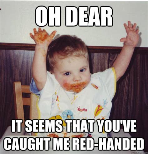 Oh Dear It Seems That Youve Caught Me Red Handed Misc Quickmeme