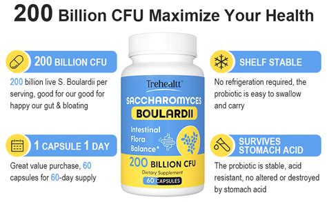 Trehealtt Saccharomyces Boulardii Probiotic 200 Billion