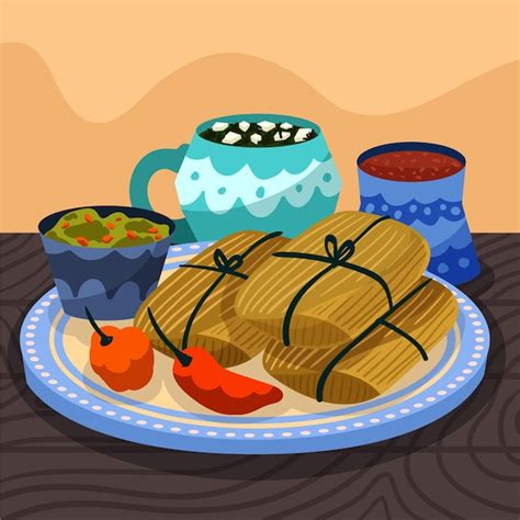 Free Vector Organic Flat Tamales Illustration
