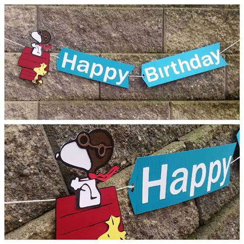 Snoopy Party Snoopy Birthday Peanuts Birthday Banner Peanuts Movie Party Snoopy Peanuts
