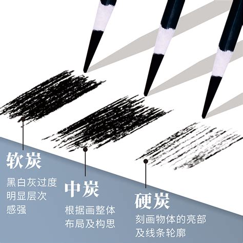 马利炭笔易削纸杆素描笔美术生专用速写软中炭特软画铅笔特软绘图虎窝淘
