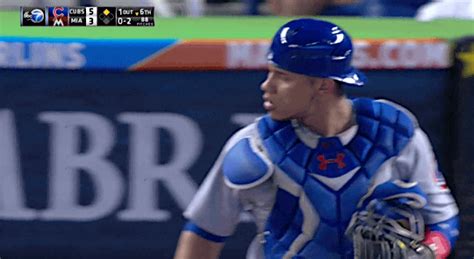 Gf Baseball Willson Contreras Nails Dee Gordon Trying To Steal