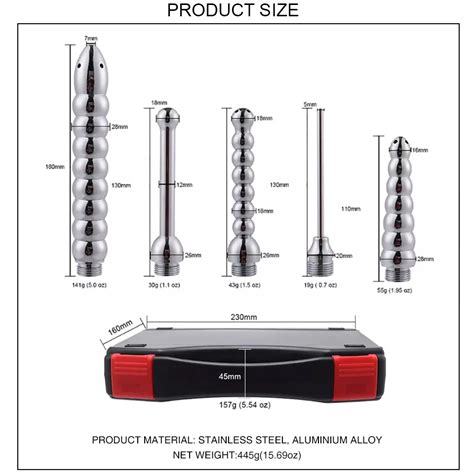 Stainless Steel Anal Toys Set 5 Kits Adult Sex Toys Including Shower