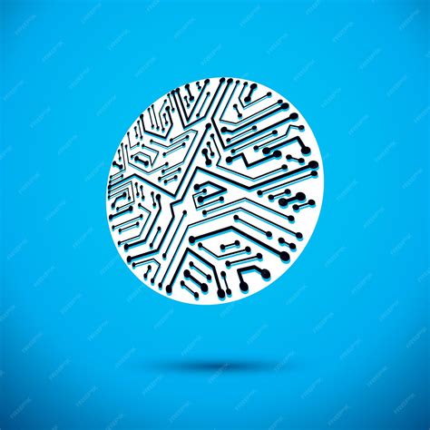Premium Vector Vector Technology Cpu Design With Circular Microprocessor Scheme Computer