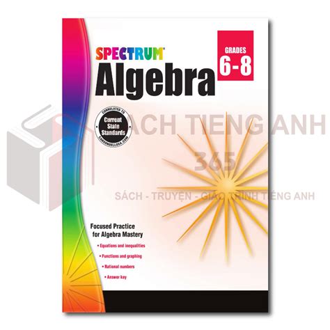 Sách Spectrum Algebra Grade 6 8 Bản In Màu Sách Tiếng Anh 365