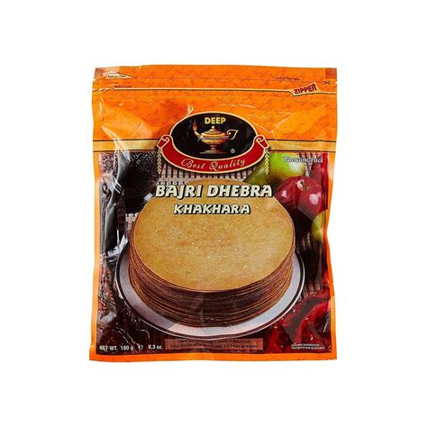 Buy Deep Bajri Dhebra Khakhara 180g Online South Asian Central