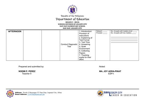 Dll Class Orientation 1st Day Of School 2docx