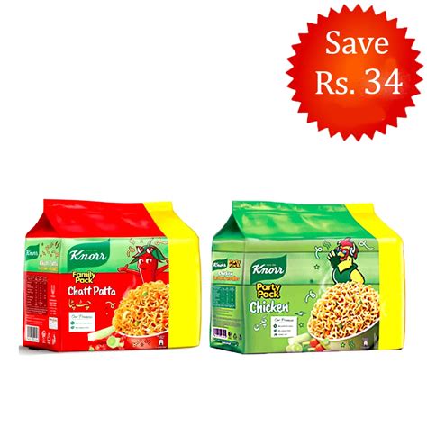 Knorr Instant Noodles 300g Variety Pack Chicken And Chatt Patta Bumper Wholesale